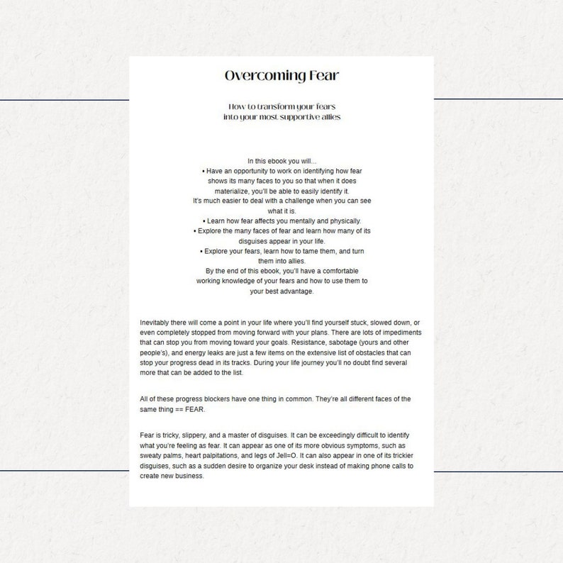 Overcoming Fear and How to Transform Your Fears Into Your Most ...