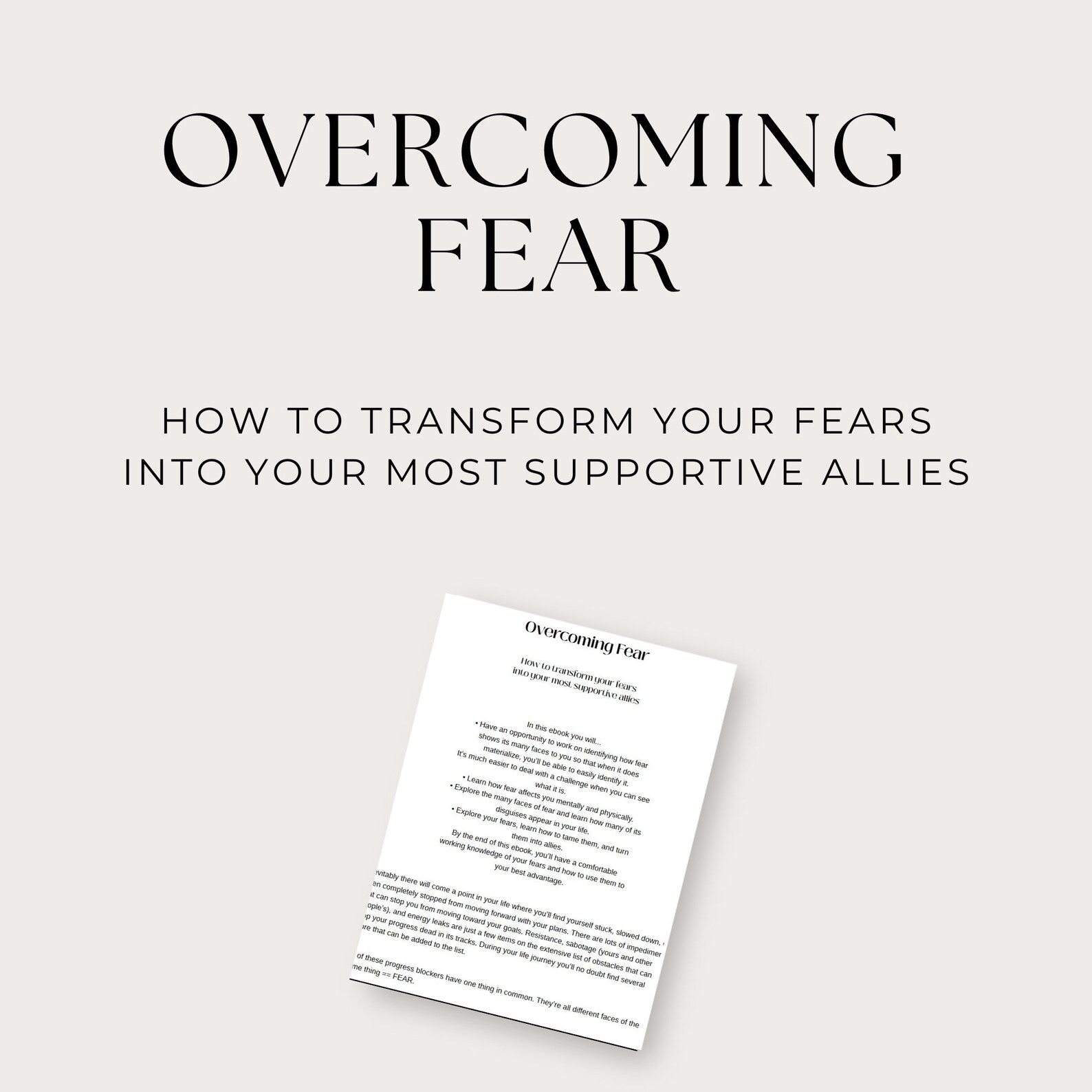 Overcoming Fear and How to Transform Your Fears Into Your Most - Etsy