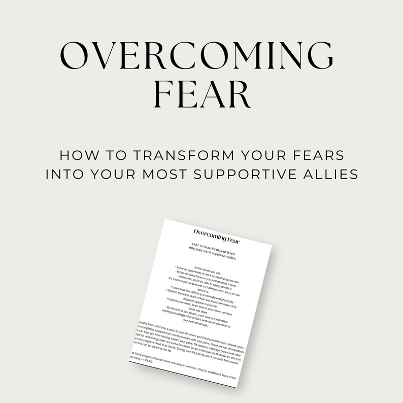 Overcoming Fear and How to Transform Your Fears Into Your Most - Etsy