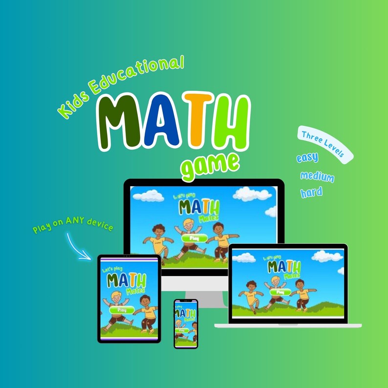 Fun and Engaging Kids Educational Game, Math Mates, Digital Download ...
