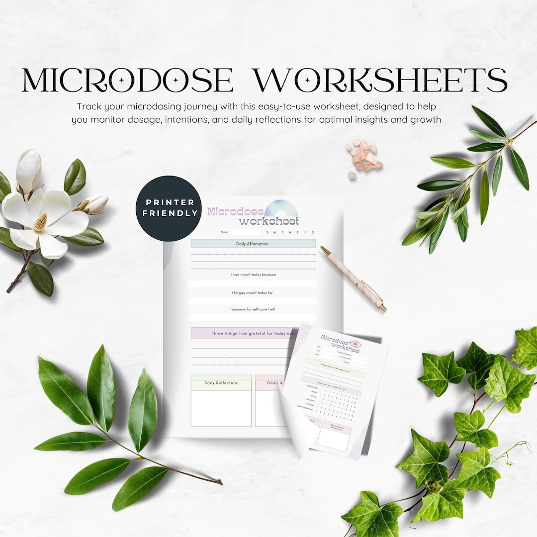 Micro-dosing Worksheets Micro Dose Journal Worksheets Printable ...