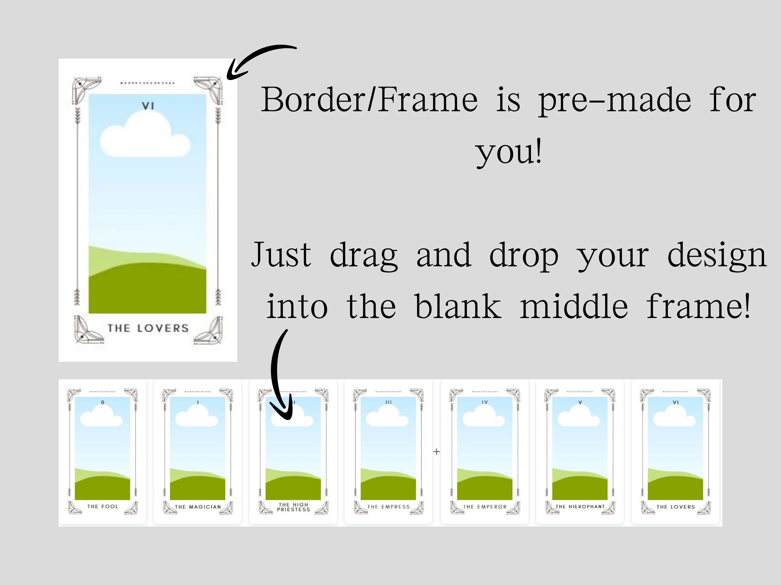 Tarot Card Deck Template, Pre Made Canva Templates, Make Your Own Cards ...