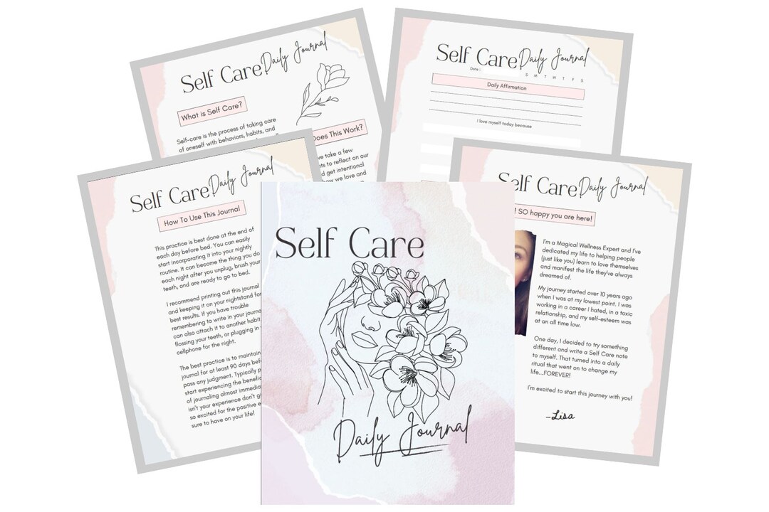 30 Day Printable Self Care Journal - Daily Affirmations, Reflection ...