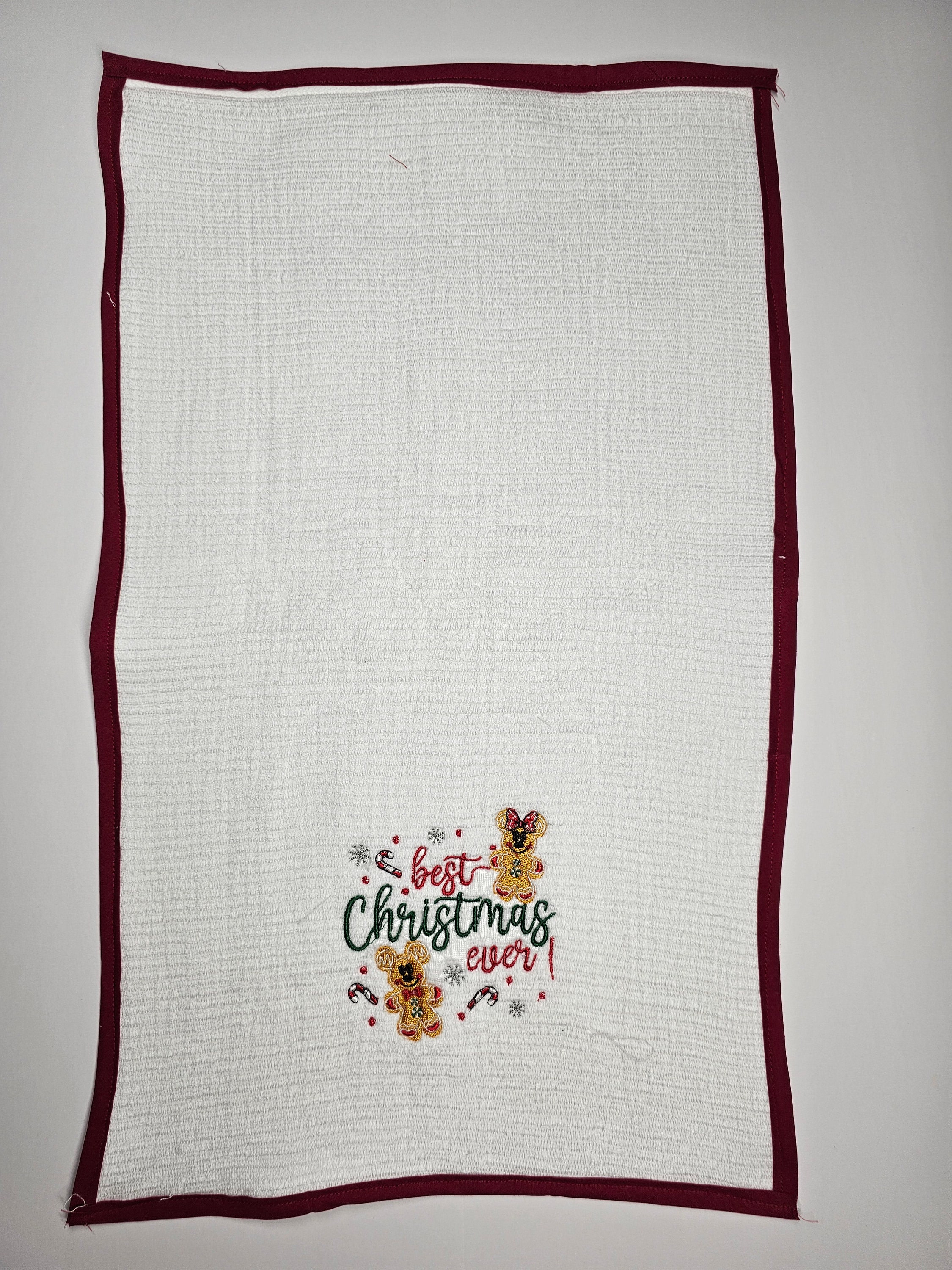 Disney Inspired Embroidered Hand Towel Christmas Mickey Disneyland ...