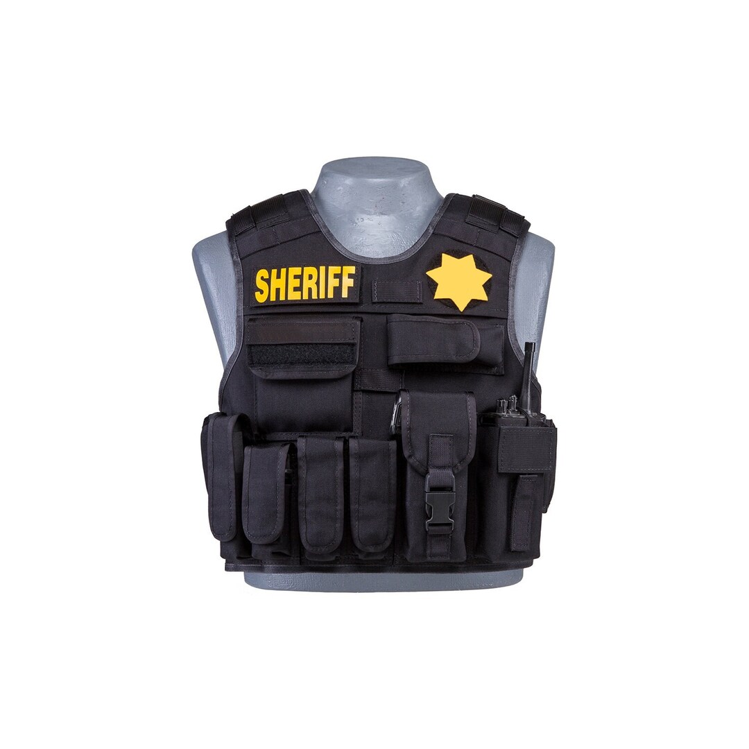 Police Multi-pocket Plate Carrier Bulletproof Security Sherriff ...