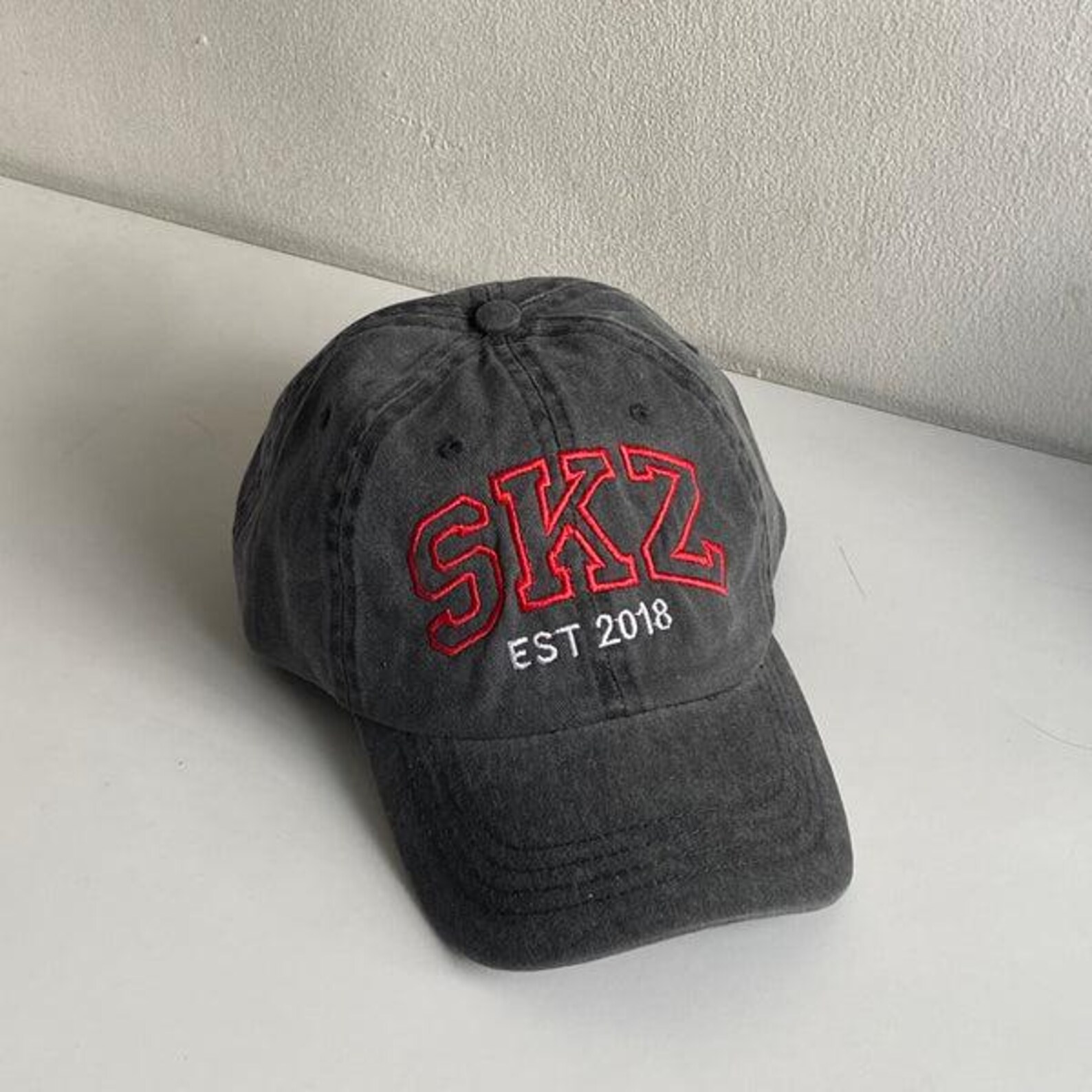 STRAY KIDS Skz Black Embroidered CAP - Etsy