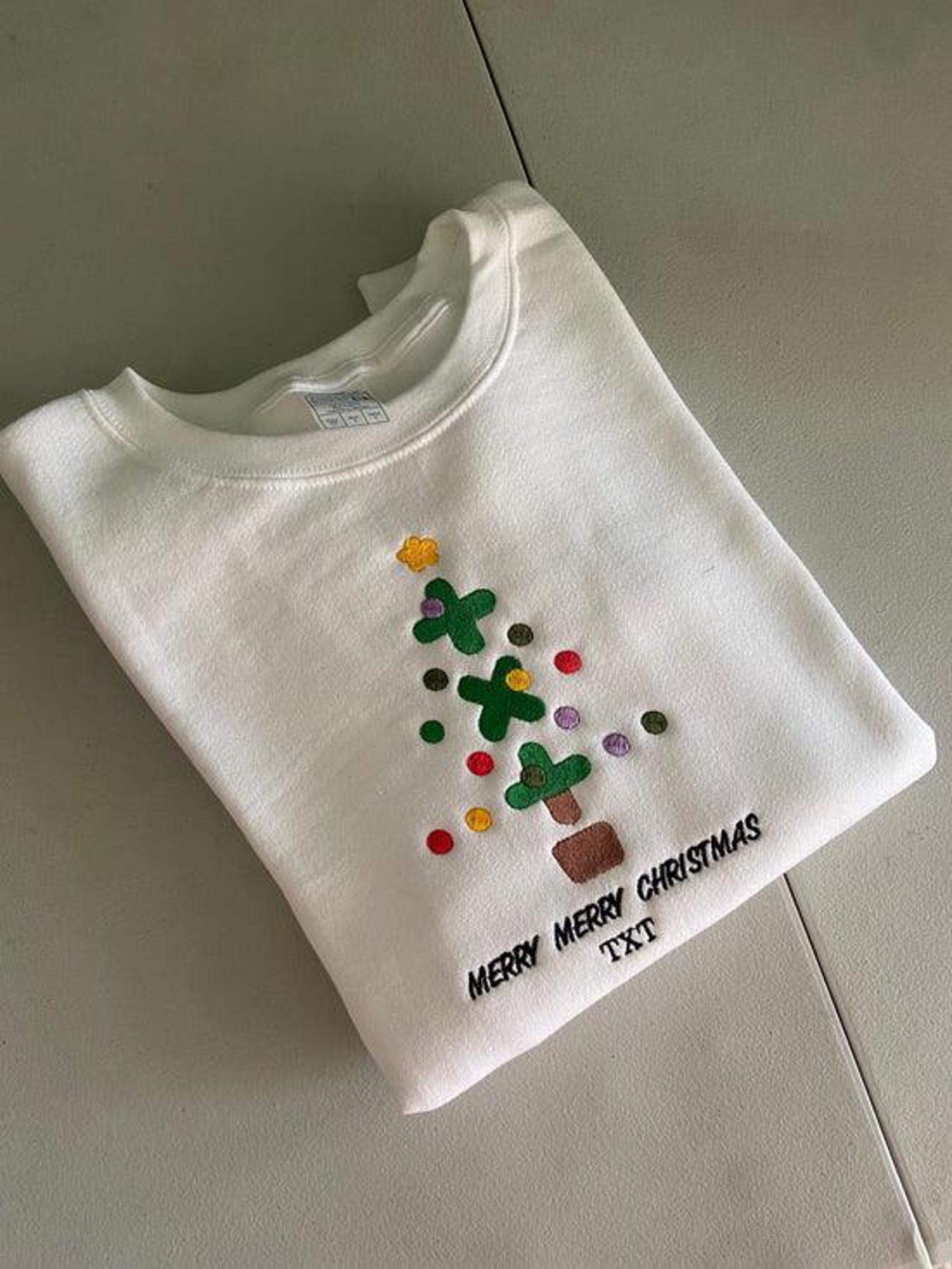 TXT CHRISTMAS EDITION Embroidered Sweatshirt - Etsy