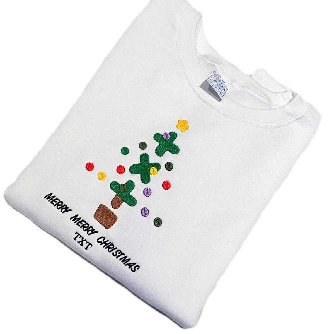 TXT CHRISTMAS EDITION Embroidered Sweatshirt - Etsy