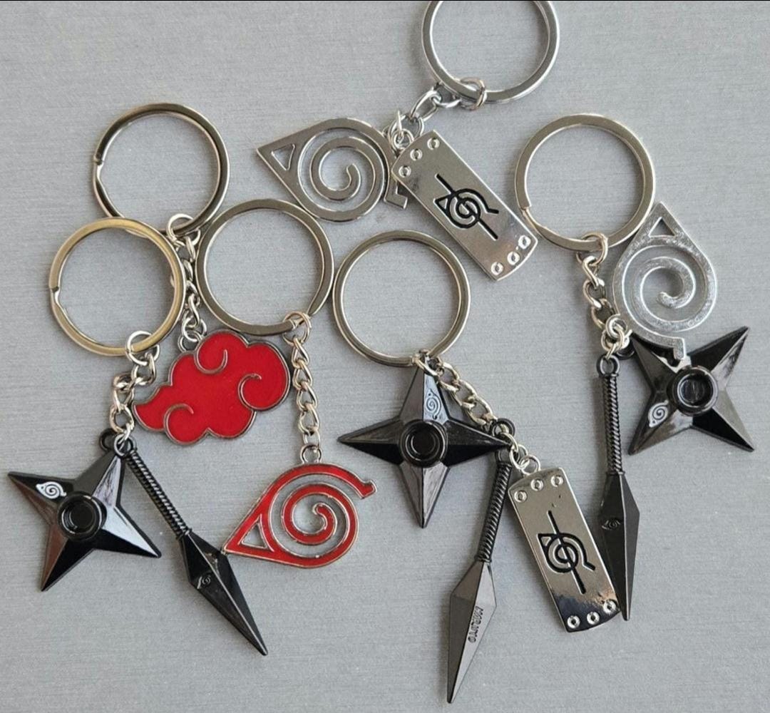 Anime Ninja Metal Shuriken Kunai Keychains | Cool Christmas or Birthday ...