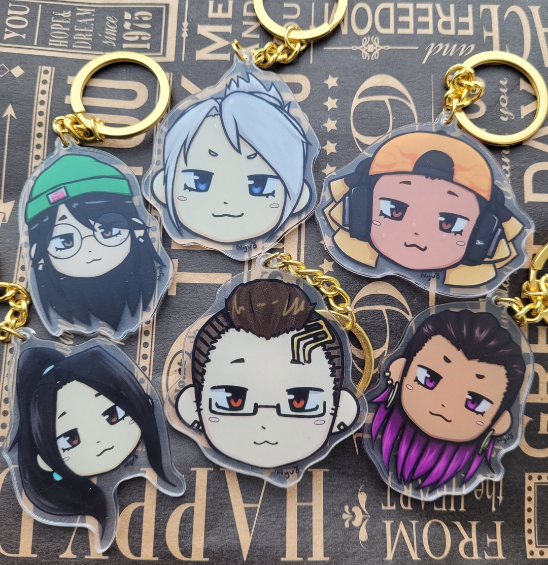 2.5 Inch Cute Chibi Acrylic Valorant Keychains (6 Variations) Anime ...