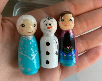 Frozen Elsa Peg Doll - Etsy