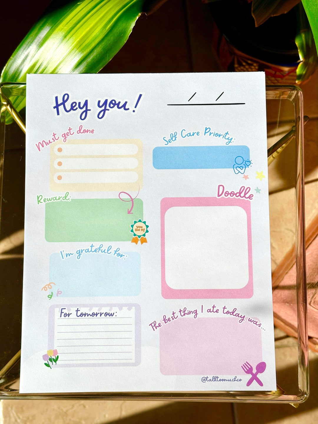 Undated ADHD Planner, Notepad, Mental Health Notepad - Etsy