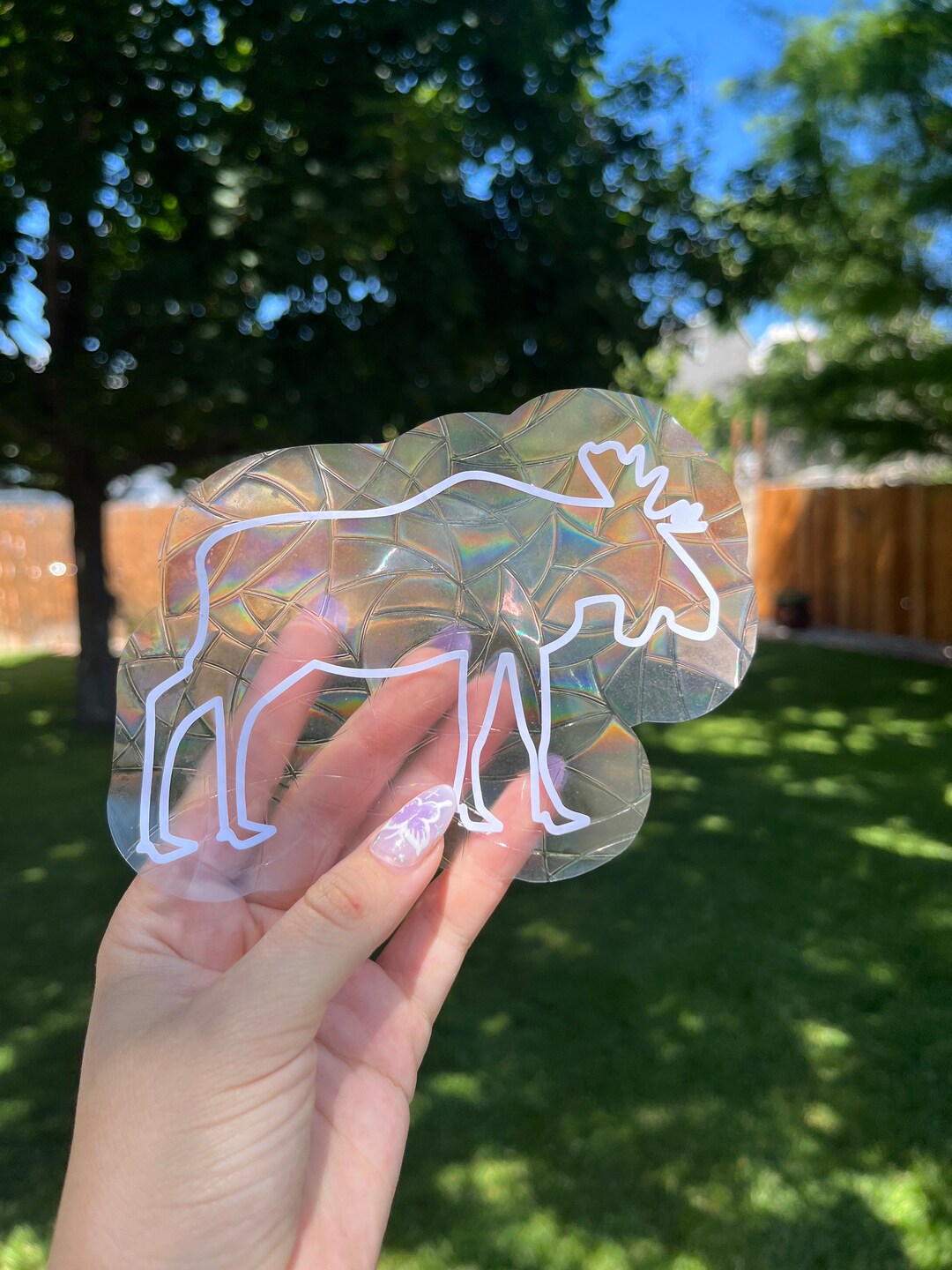 Moose Sun Catcher, Window Cling, Renter Friendly Decor, Kitchen ...