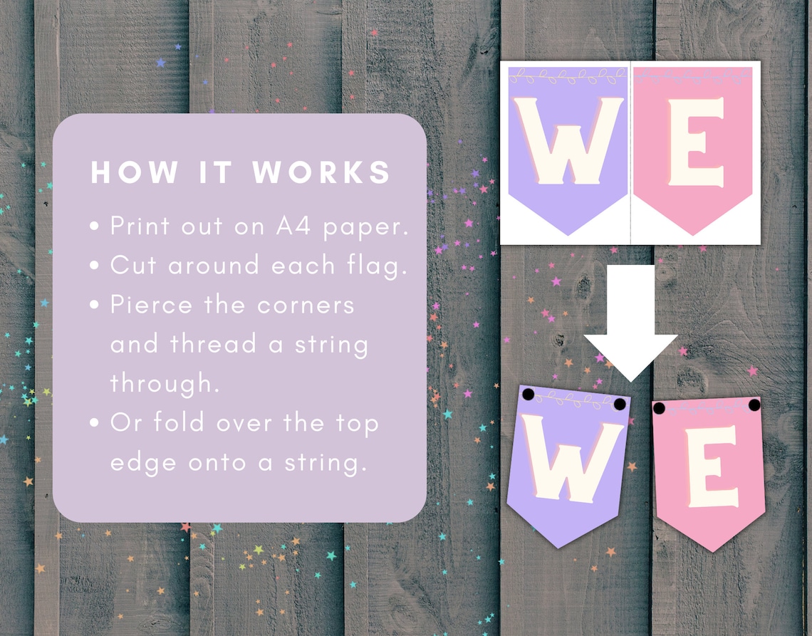 Printable Welcome Back Banner, Pastel Party Bunting, Easy Download - Etsy