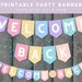 Printable Welcome Back Banner, Pastel Party Bunting, Easy Download - Etsy