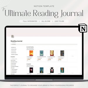Notion Reading Journal Template, Notion Reading Tracker, Minimalist ...