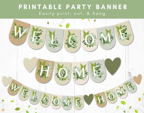 Printable Welcome Home Banner Welcome Home Baby Bunting - Etsy