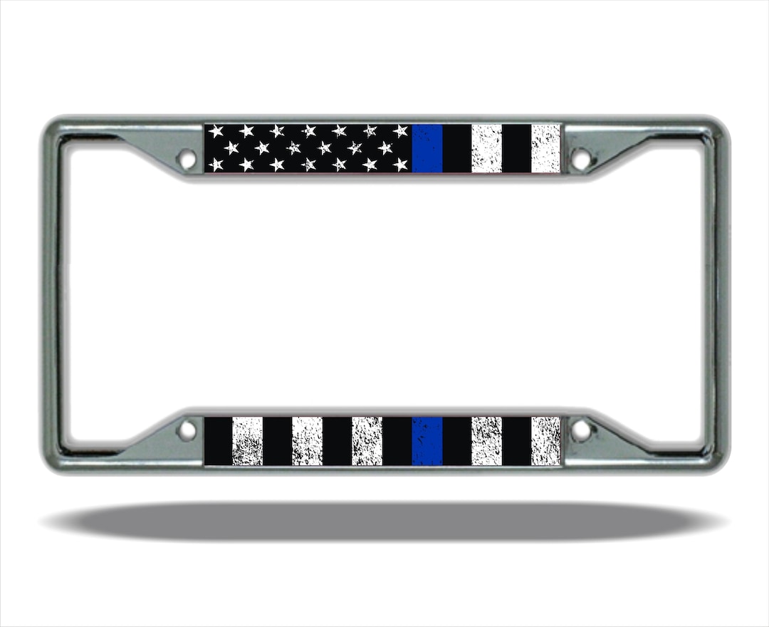 Police USA Back the Blue License Plate Frame - Etsy