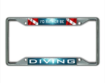 Scuba Diver License Plate Frame - Etsy