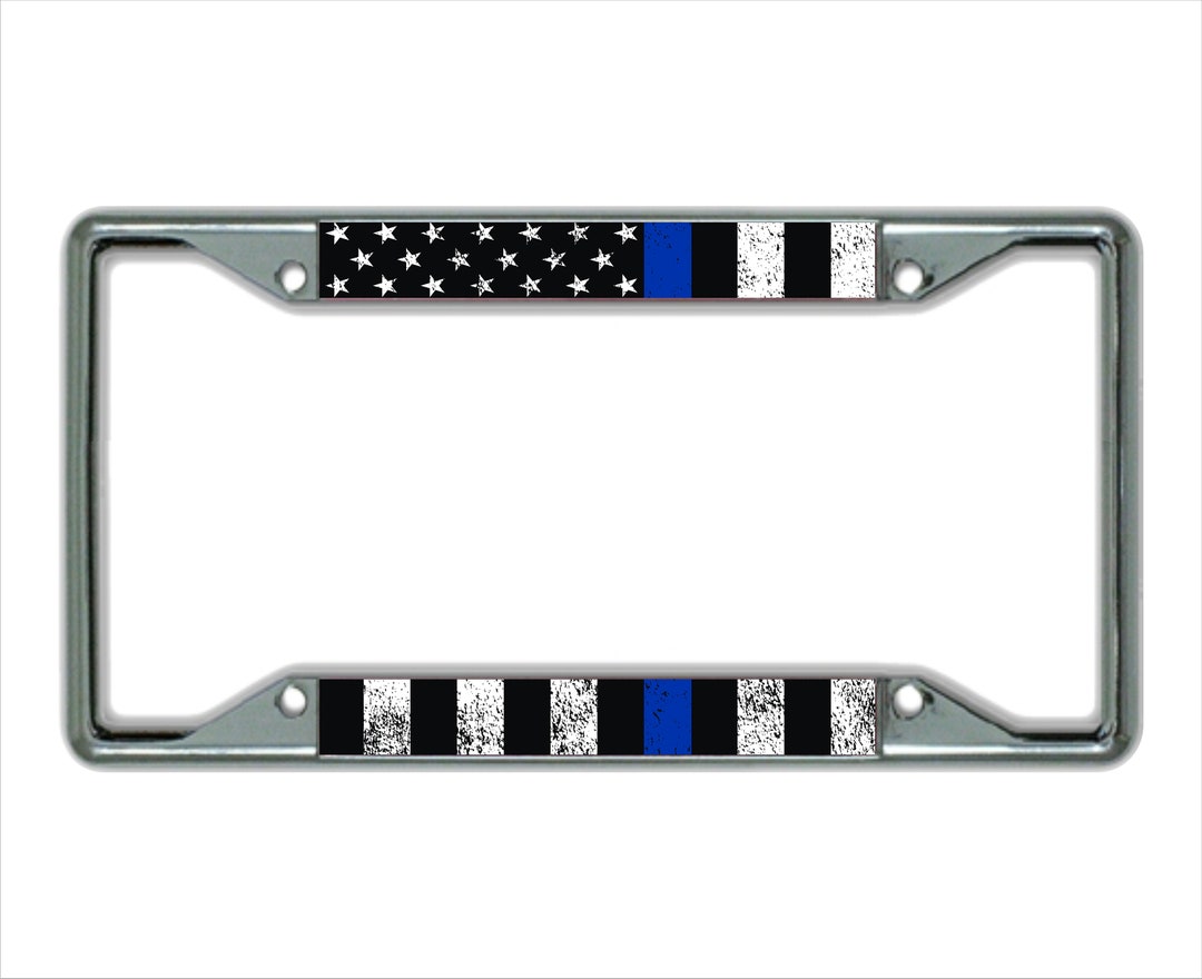 Police USA Back the Blue License Plate Frame - Etsy