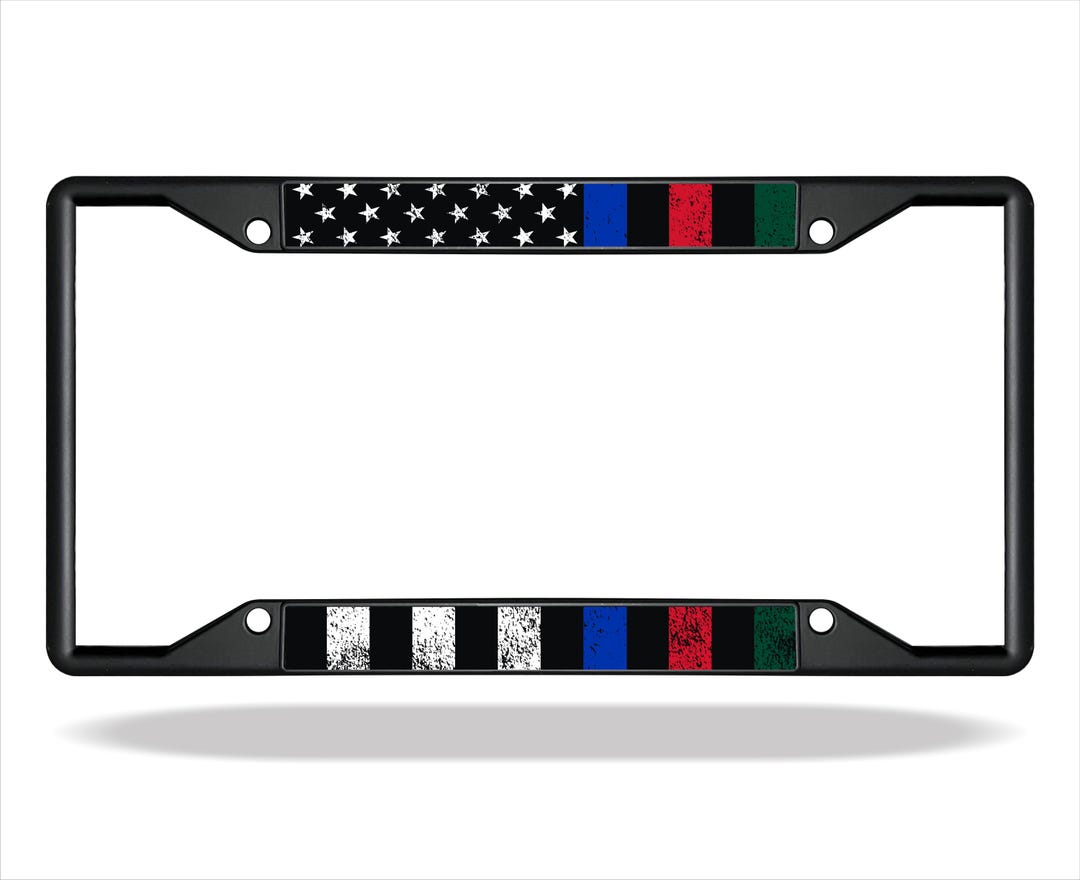 Back the Blue, Fire Dept, Military Black License Plate Frame - Etsy