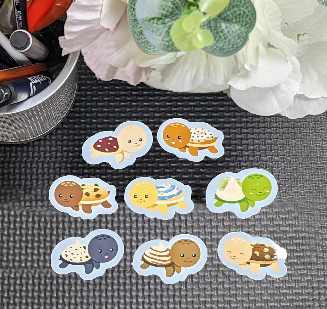 Kawaii Turtle Stickers: Stickers for Journal, Labtop, Sea Turtle ...