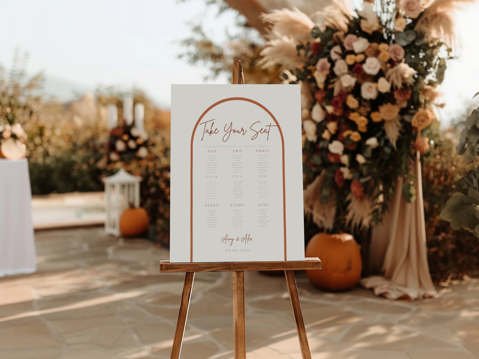 Arch Design Table Plan Editable Table Plan | Digital Download Wedding Seating Chart ...