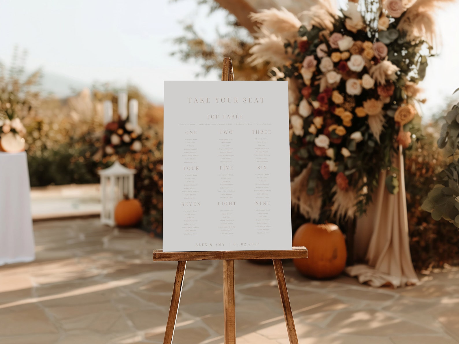 Modern Minimal Table Plan Editable Table Plan, Digital Download Wedding ...