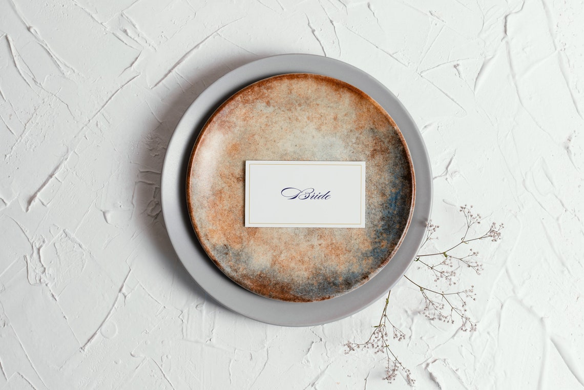 Formal Calligraphy Editable Name Cards, Digital Download Place Setting ...