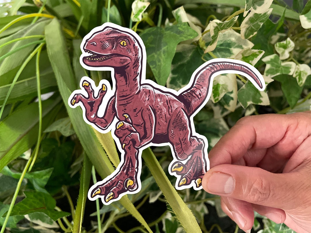 Large Velociraptor Dinosaur Sticker Dinosaur Lover - Etsy