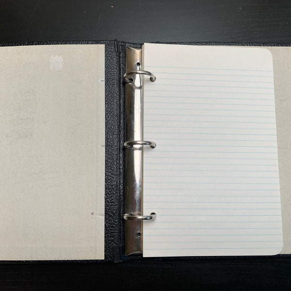 Small Vintage 6-ring Burgundy Vinyl Binder With Paper Small Junk ...