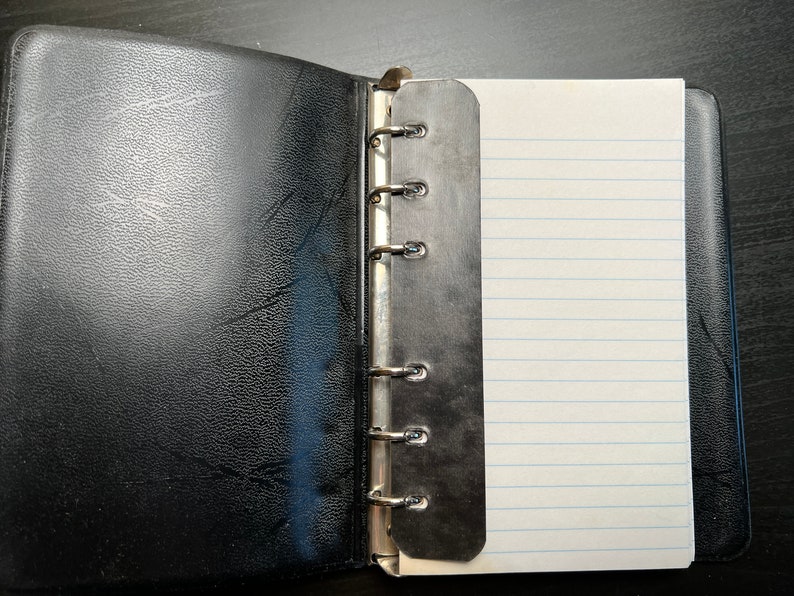 Vintage Small Vinyl 6 Ring Binder Boorum & Pease Black 6 Ring Binder ...