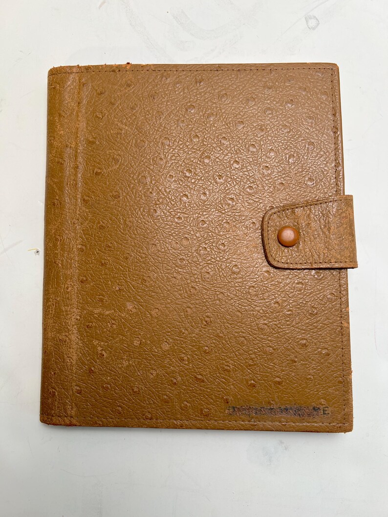 Vintage Leather Notebook Marked Ward's With Small Bound Paper Notebooks ...