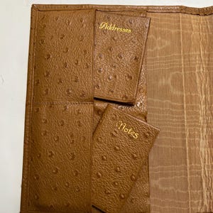 Vintage Leather Notebook Marked Ward's With Small Bound Paper Notebooks ...