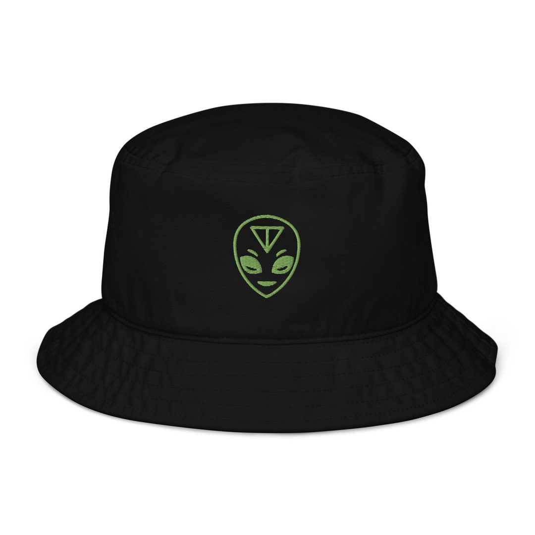 Organic Alien Bucket Hat embroidery - Etsy