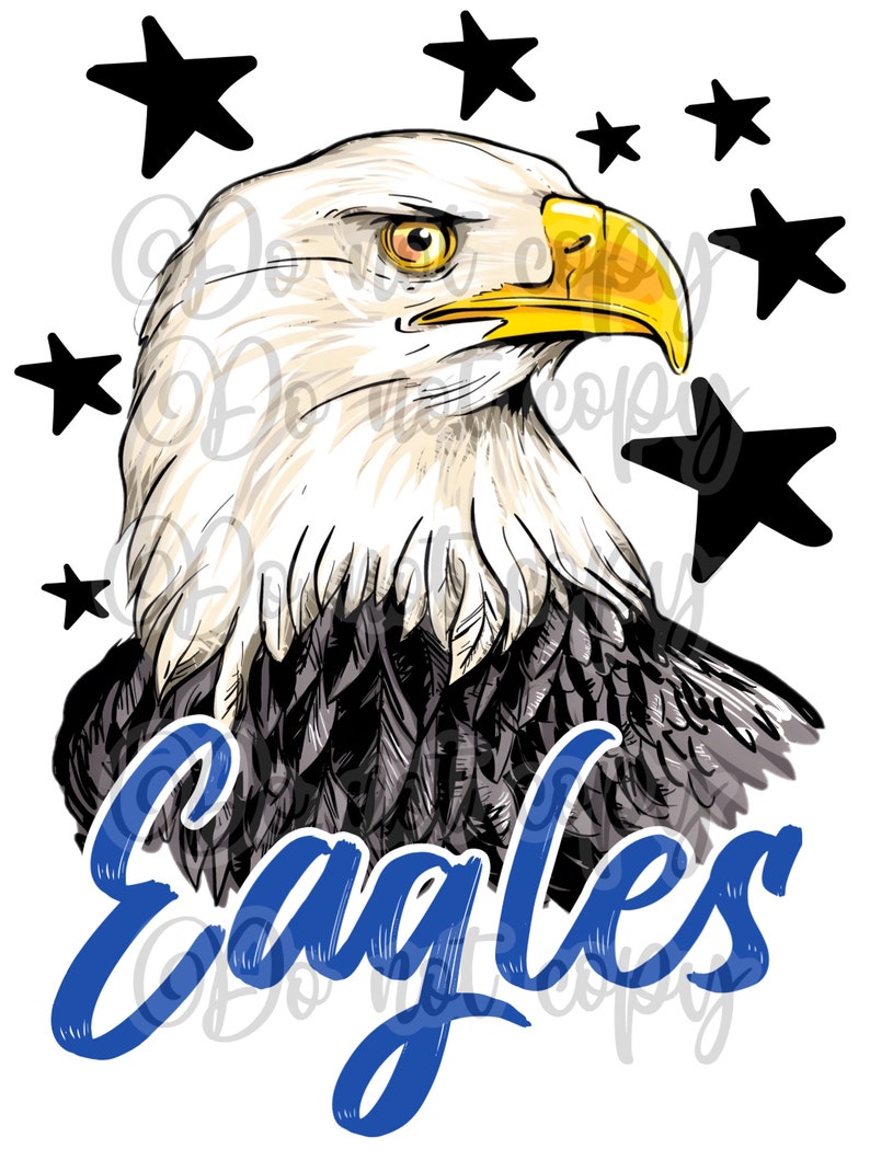 Eagles With Blue Lettering High Resolution PNG Digital Design ...