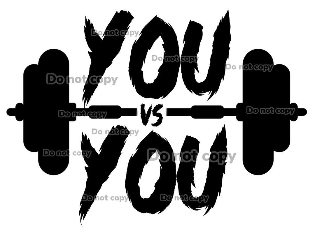 You Vs You Lifting Weights Deadlift Bar Workout High Resolution Png ...
