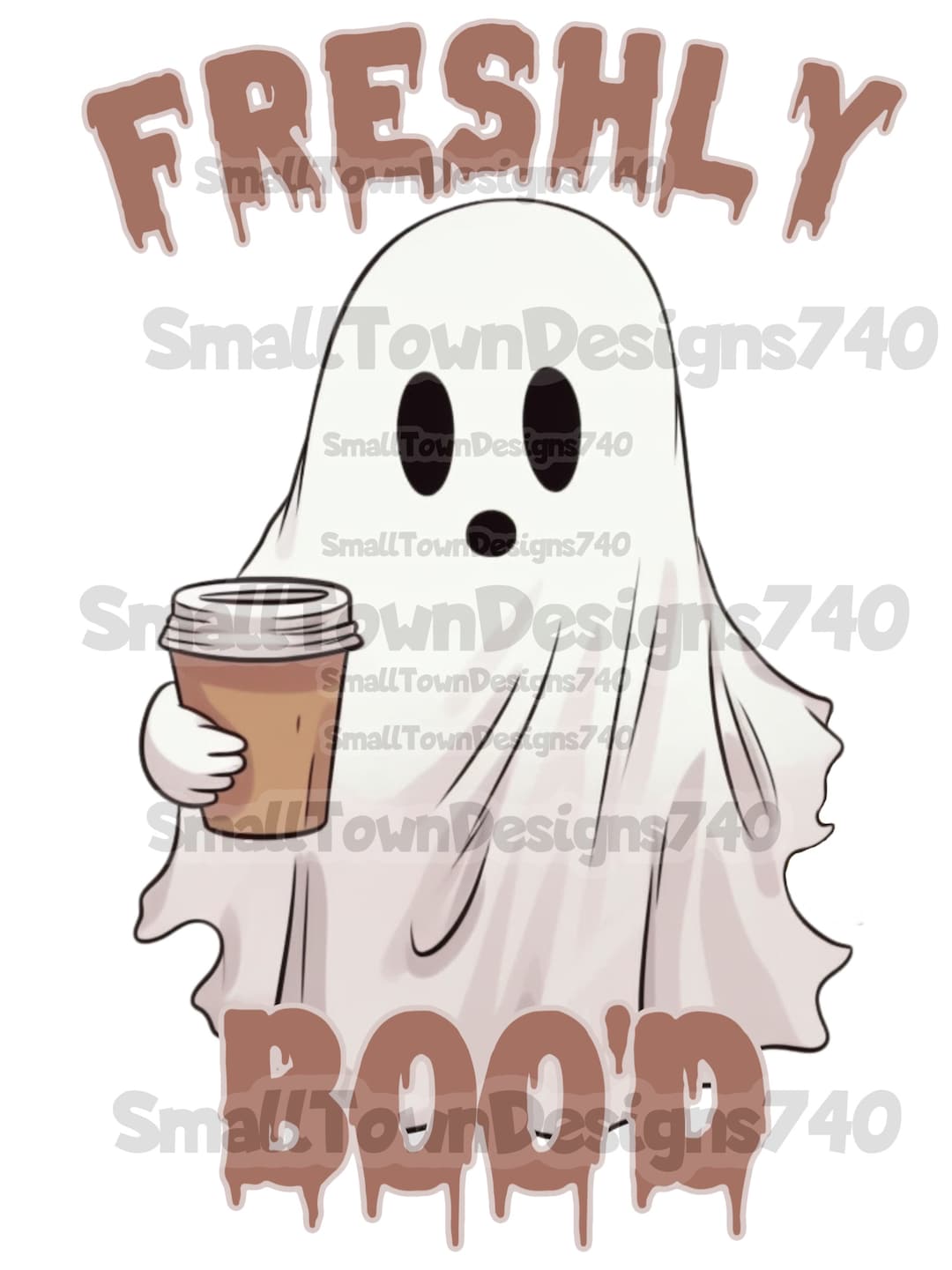 Freshly Boo ‘ D Coffee Ghost High Resolution PNG Digital Design ...