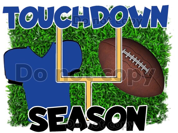 Touchdown Season Blue Hi Resolution PNG Digital File With - Etsy