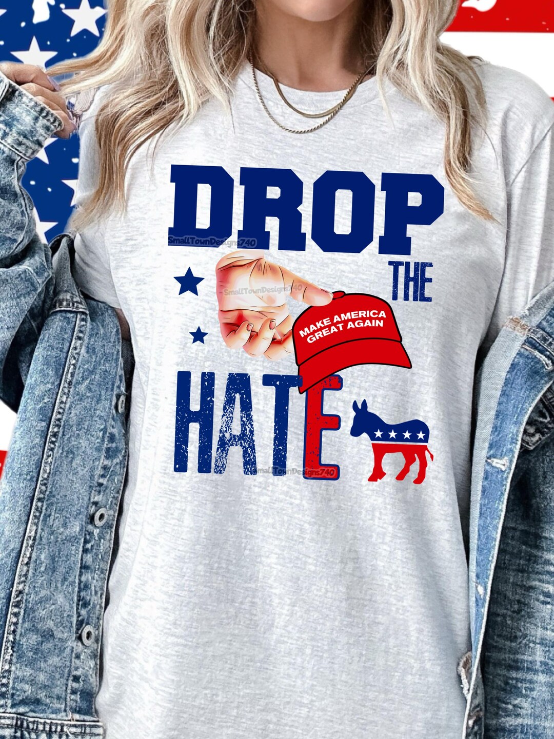 Drop the Hate Hat -high Resolution PNG Digital Design - Sublimation ...