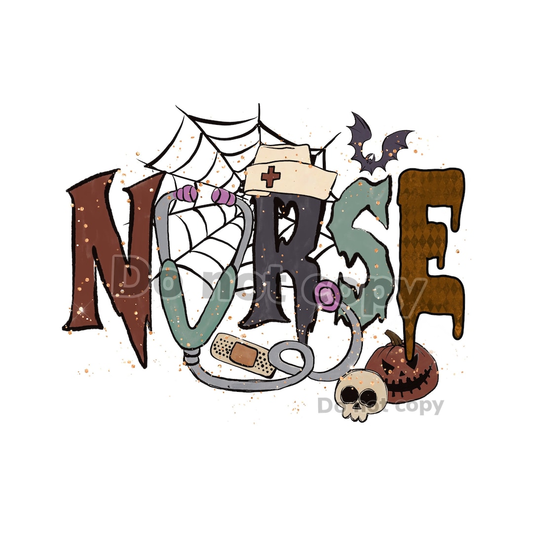Nurse Halloween Spooky High Resolution PNG Digital File With ...