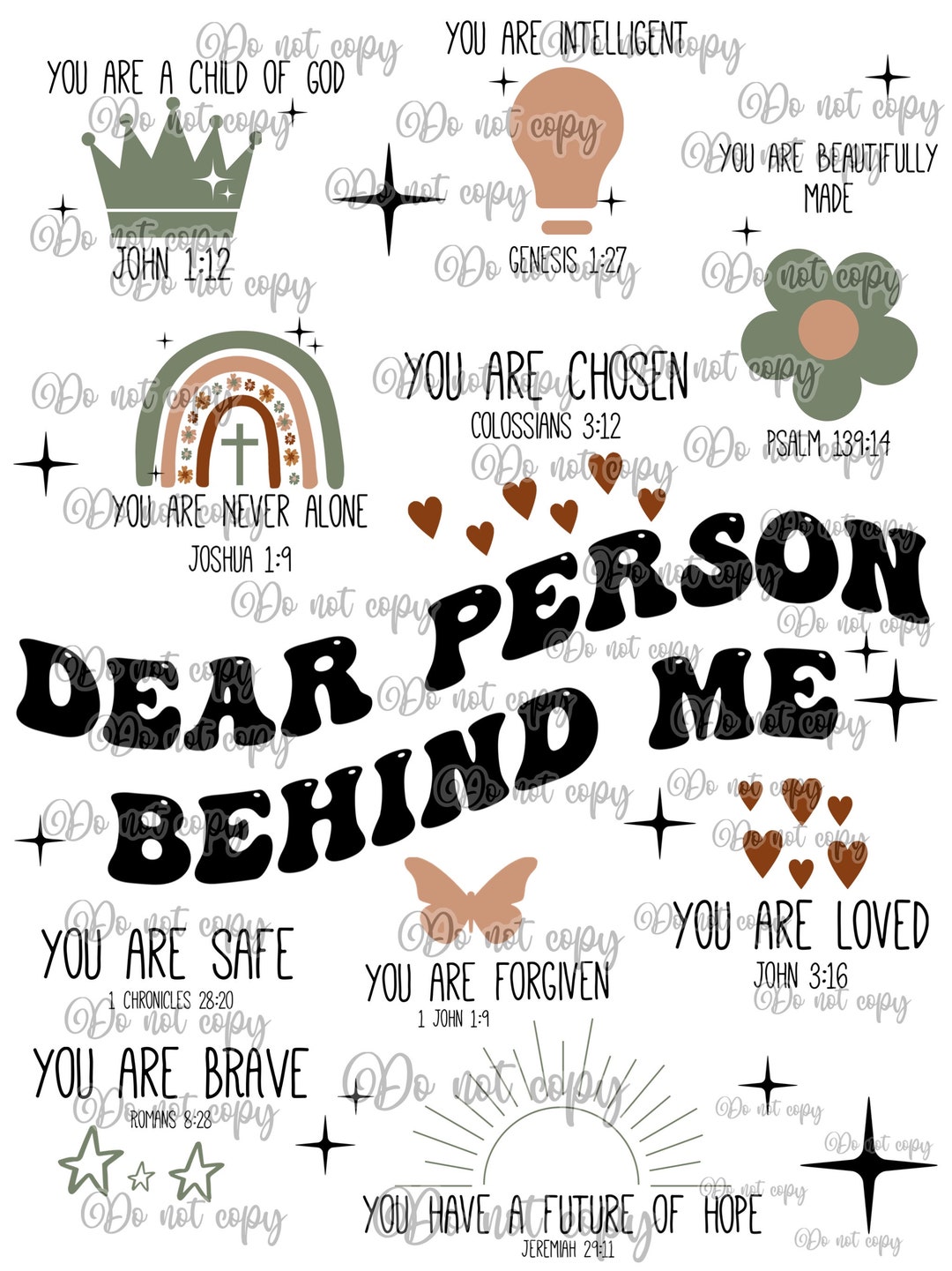 Dear Person Behind Me Christian Version High Resolution PNG Digital ...