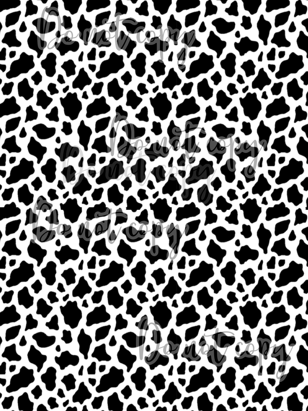 Black Cow Animal Print Digital Paper - Etsy