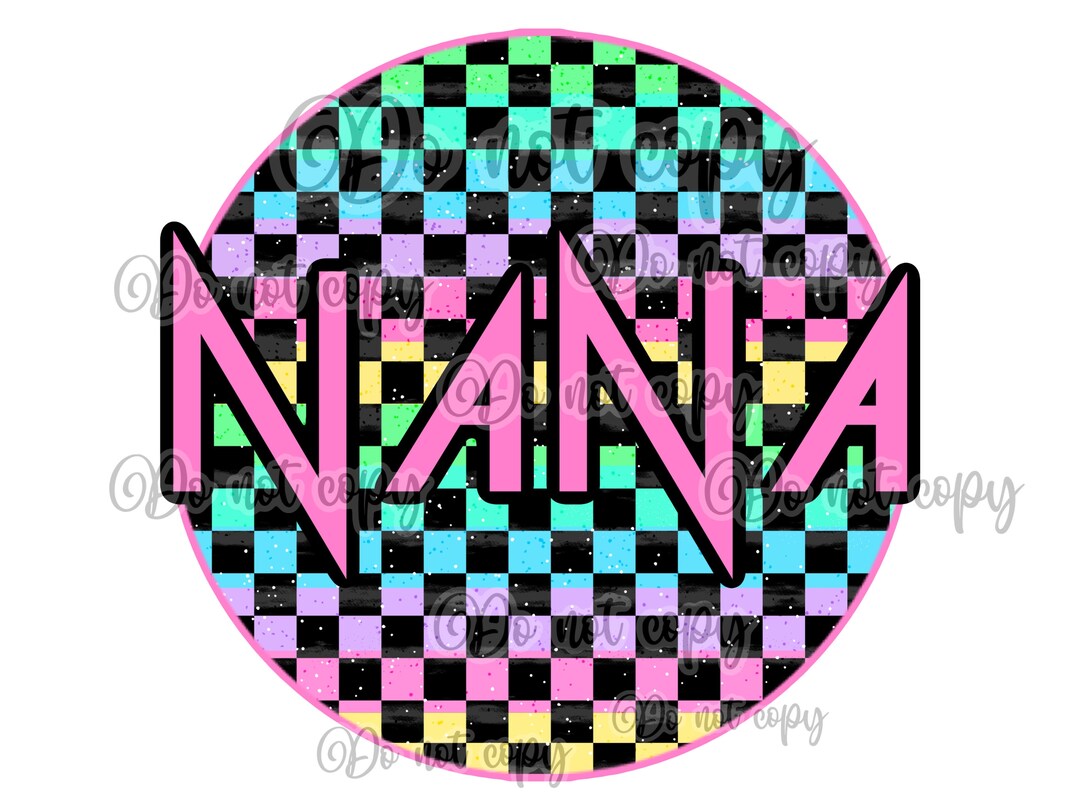 Nana High Resolution PNG Digital Design Sublimation DTF and More Pastel ...