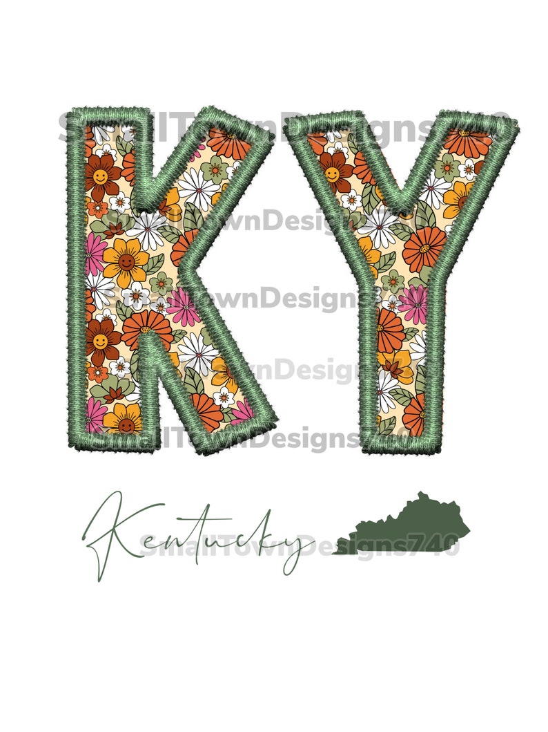 KY Kentucky High Resolution PNG Digital Design Sublimation DTF Vintage ...