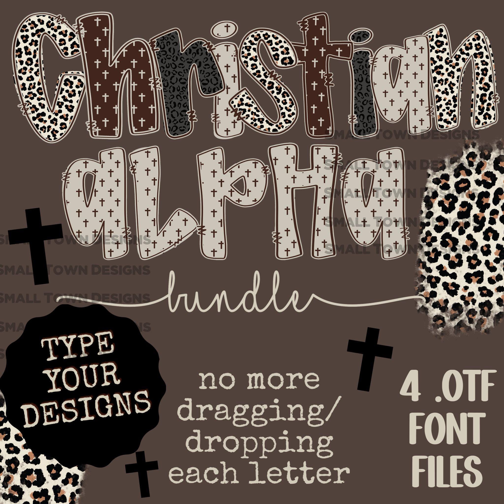 Christian Hand Drawn Doodle Fonts - 4 .OTF Fonts TYPEABLE Alpha - - Etsy