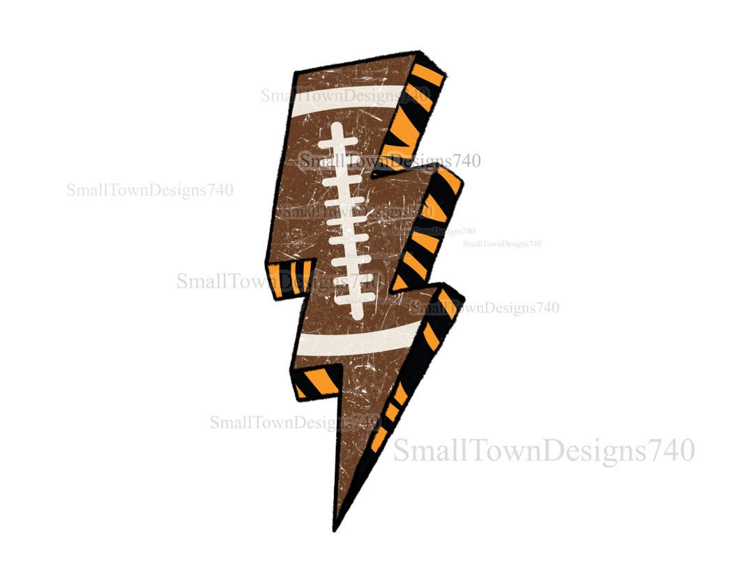 Football Lightening Bolt Streak With Tiger High Resolution Png Digital ...