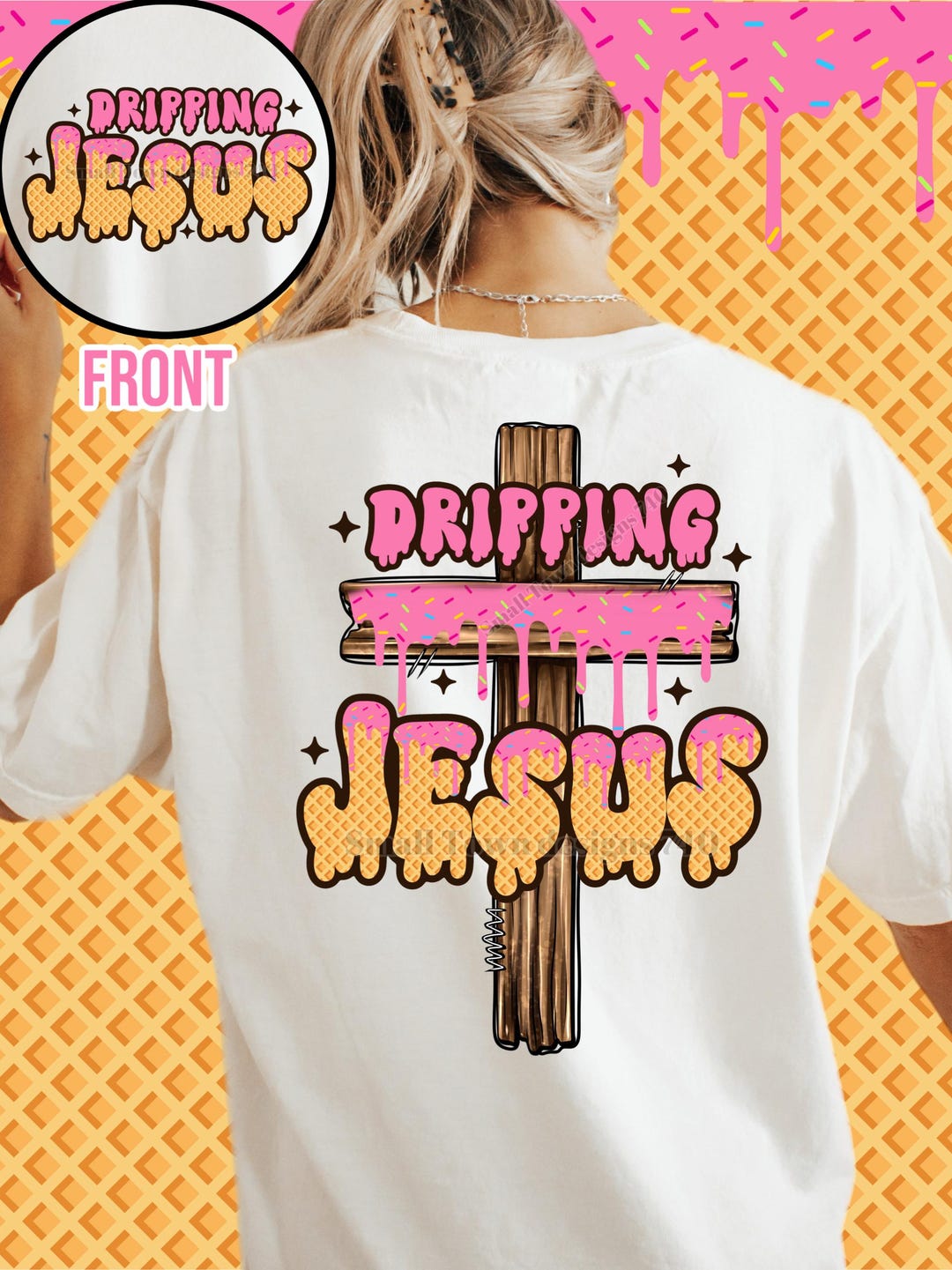 Dripping Jesus High Resolution PNG Digital Design Bundle - for DTF ...
