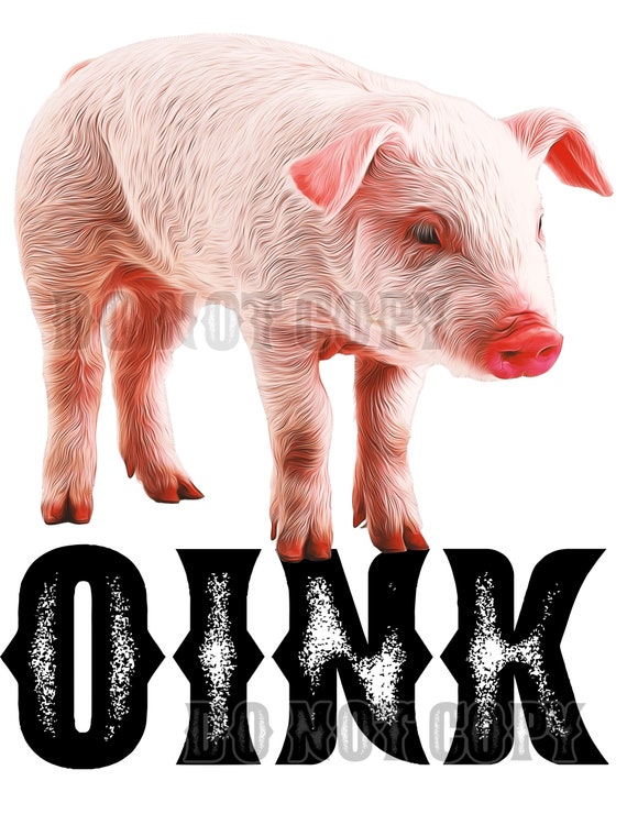 Pink Pig Oink High Resolution Png Digital File Digital - Etsy