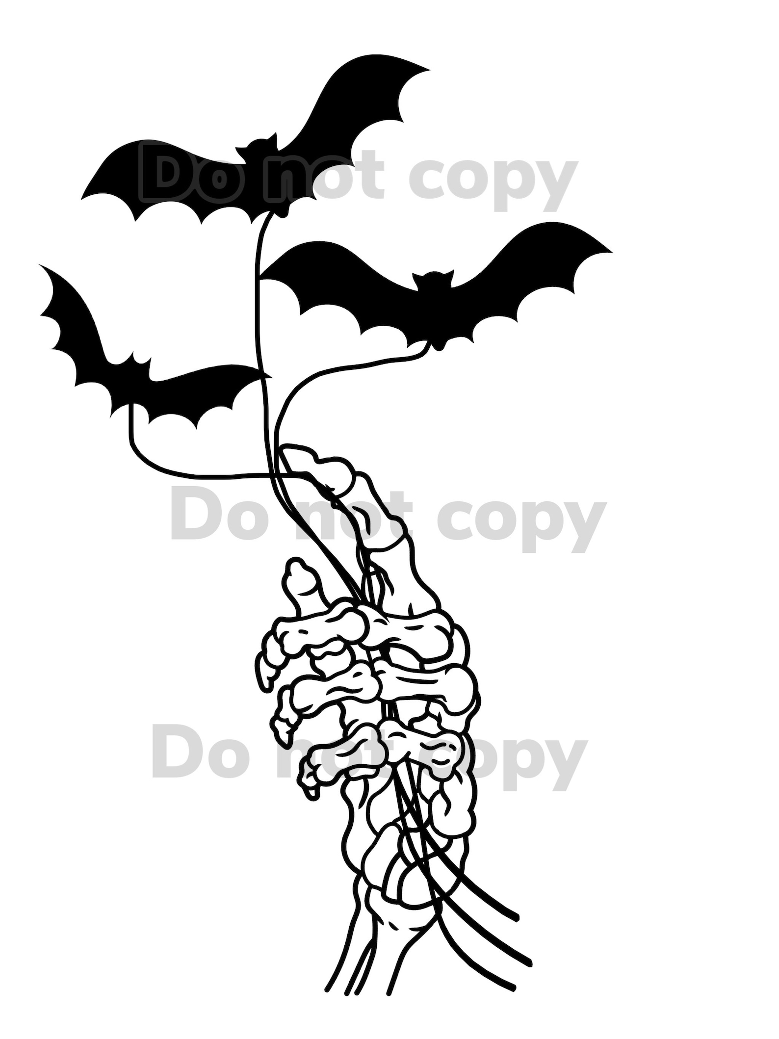 Skeleton Hand Holding Bats High Resolution PNG File With Transparent ...